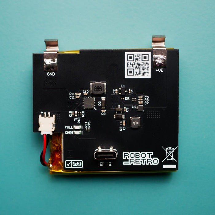 Game Boy usb c mod rechargable lipo pack for DMG | Robot Retro