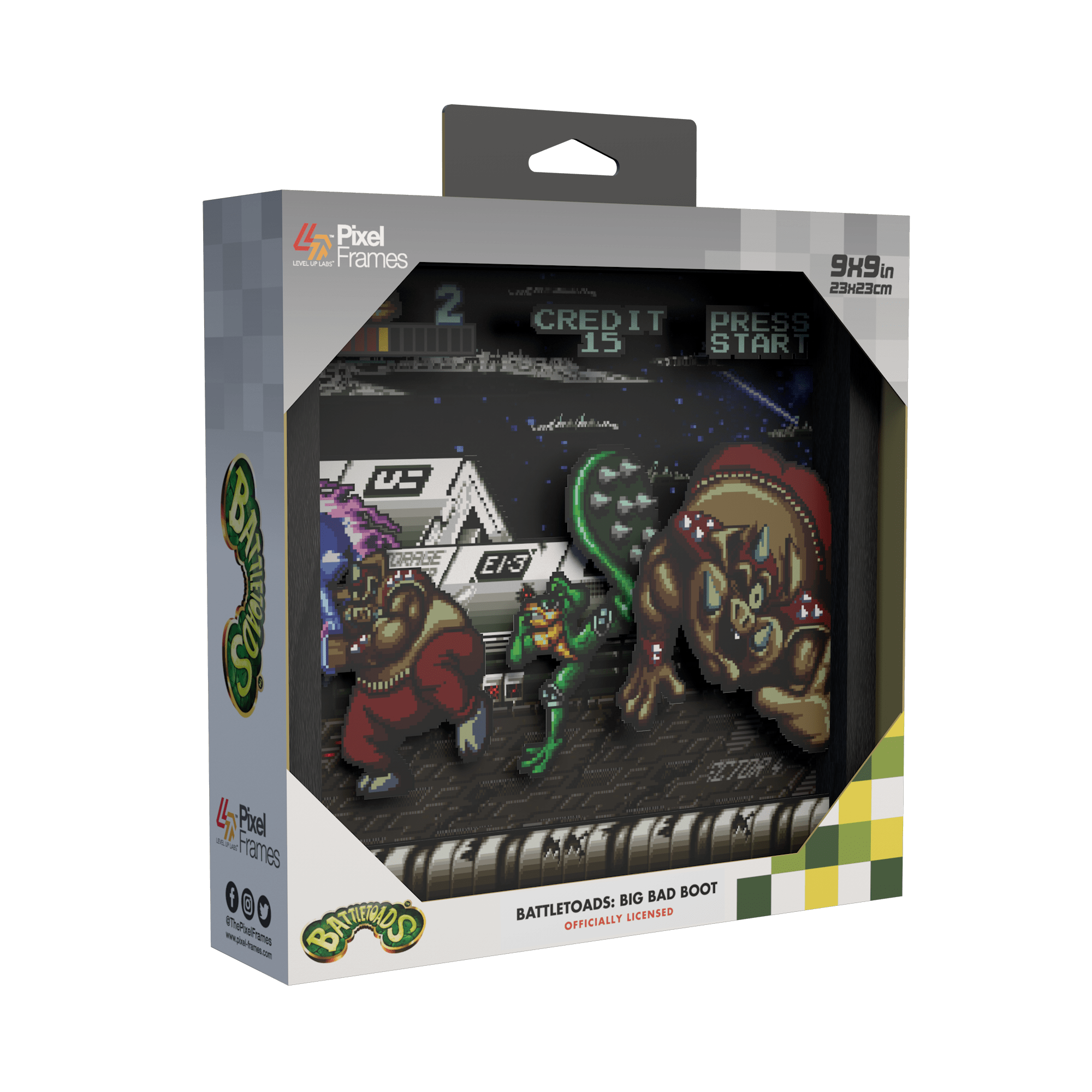 Battletoads: Big bad boot shadow box art officially licensed 9x9 inch ...