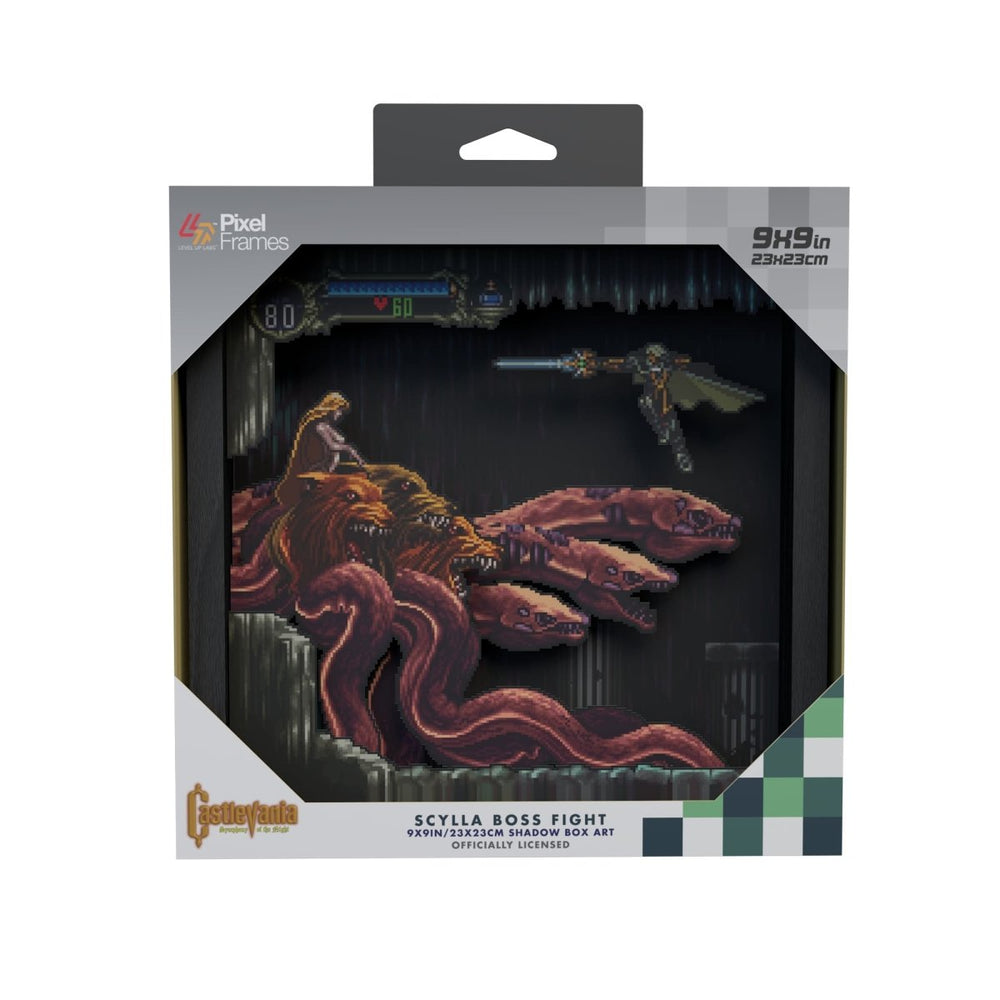 Castlevania SOTN Scylla shadow box art officially licensed 9x9 inch ...