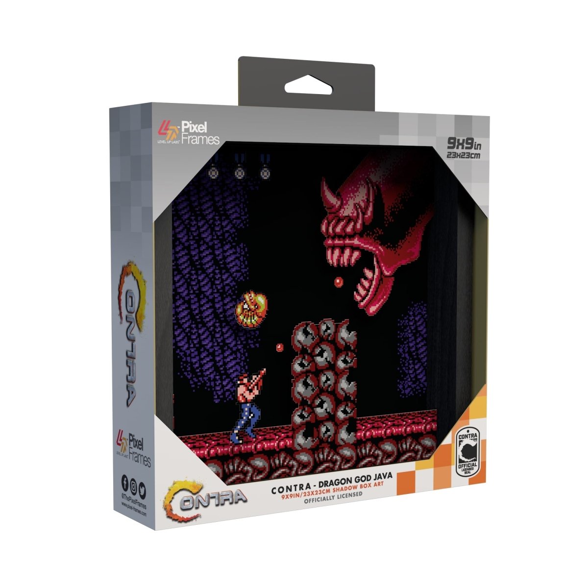 Contra Dragon God Java shadow box art officially licensed 9x9 inch ...