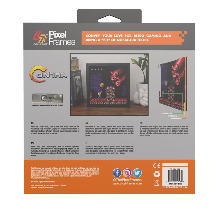 Contra Dragon God Java shadow box art officially licensed 9x9 inch ...
