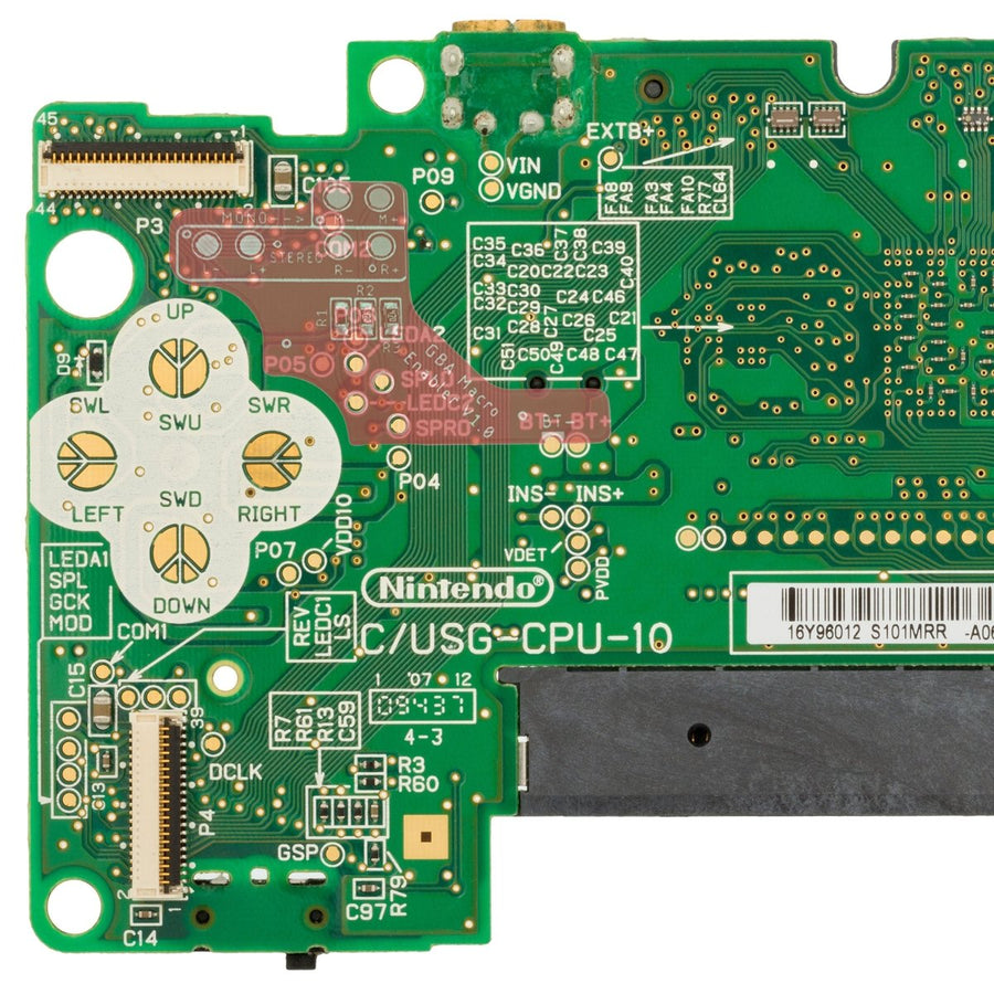 Game Boy Macro enabler for Nintendo DS Lite motherboard with mono or ...