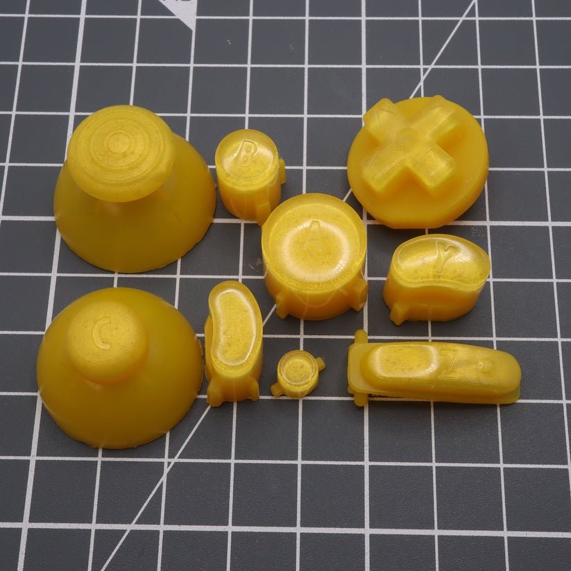 Custom resin buttons for GameCube - Lemon candy | Lab Fifteen Co