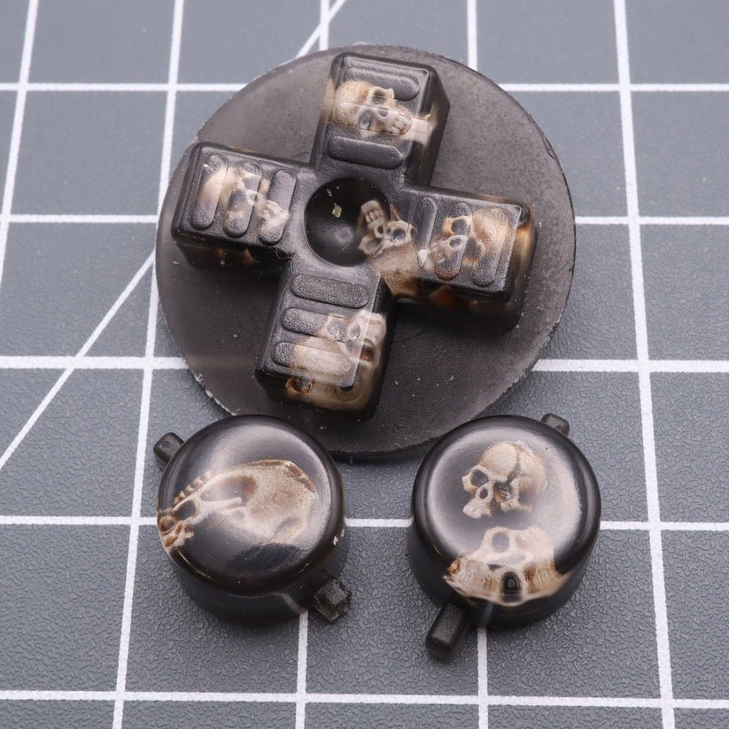 Custom resin buttons for Game Boy DMG - Skulls | Lab Fifteen Co