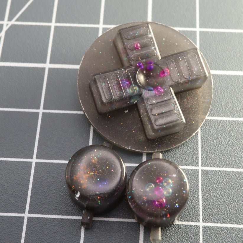 Custom resin buttons for Game Boy DMG - Solar System | Lab Fifteen Co