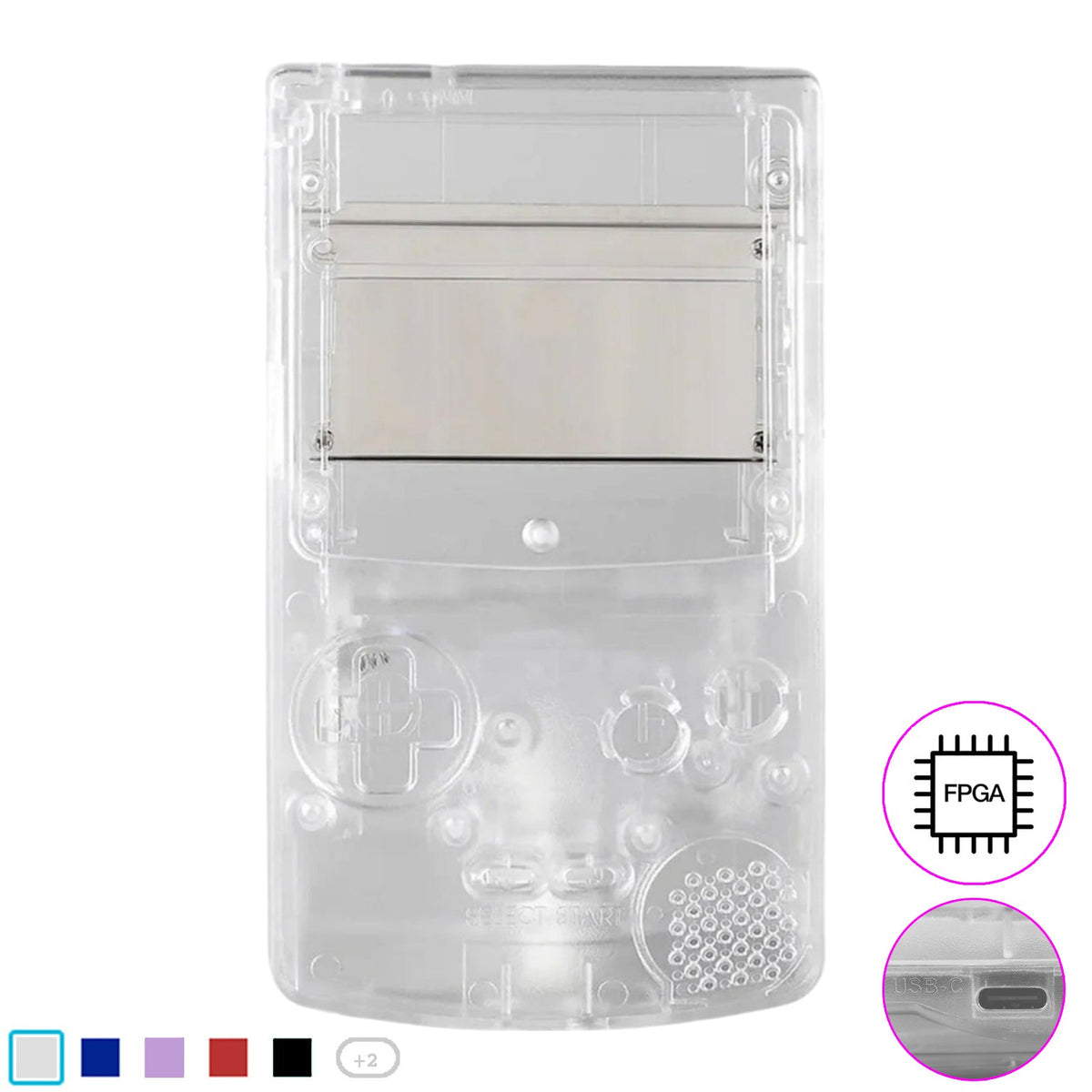 Housing shell for FPGBC (FPGA Game Boy Color) modified GBC housing ...