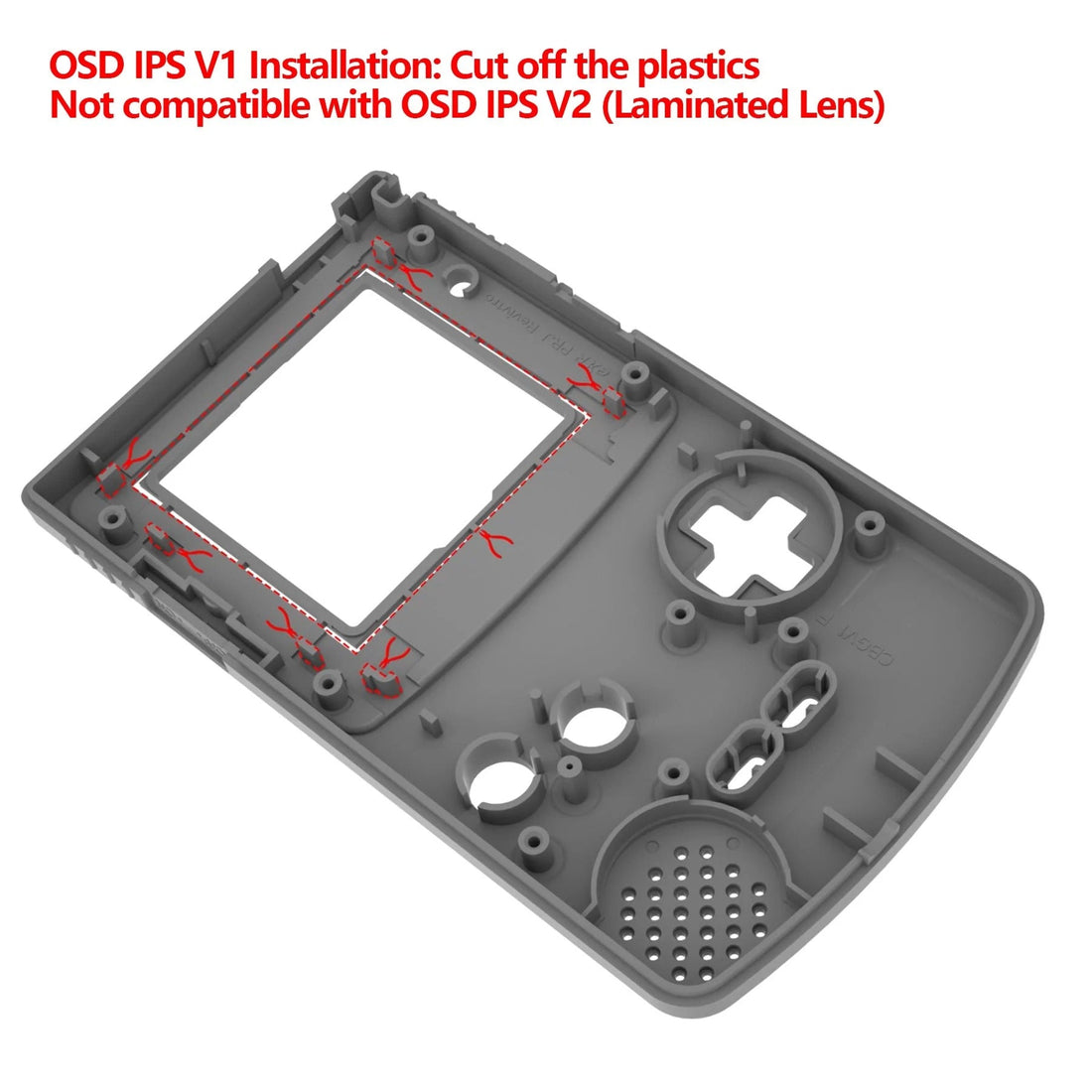 IPS ready shell for Game Boy Color housing kit Great wave GBC CGB ...