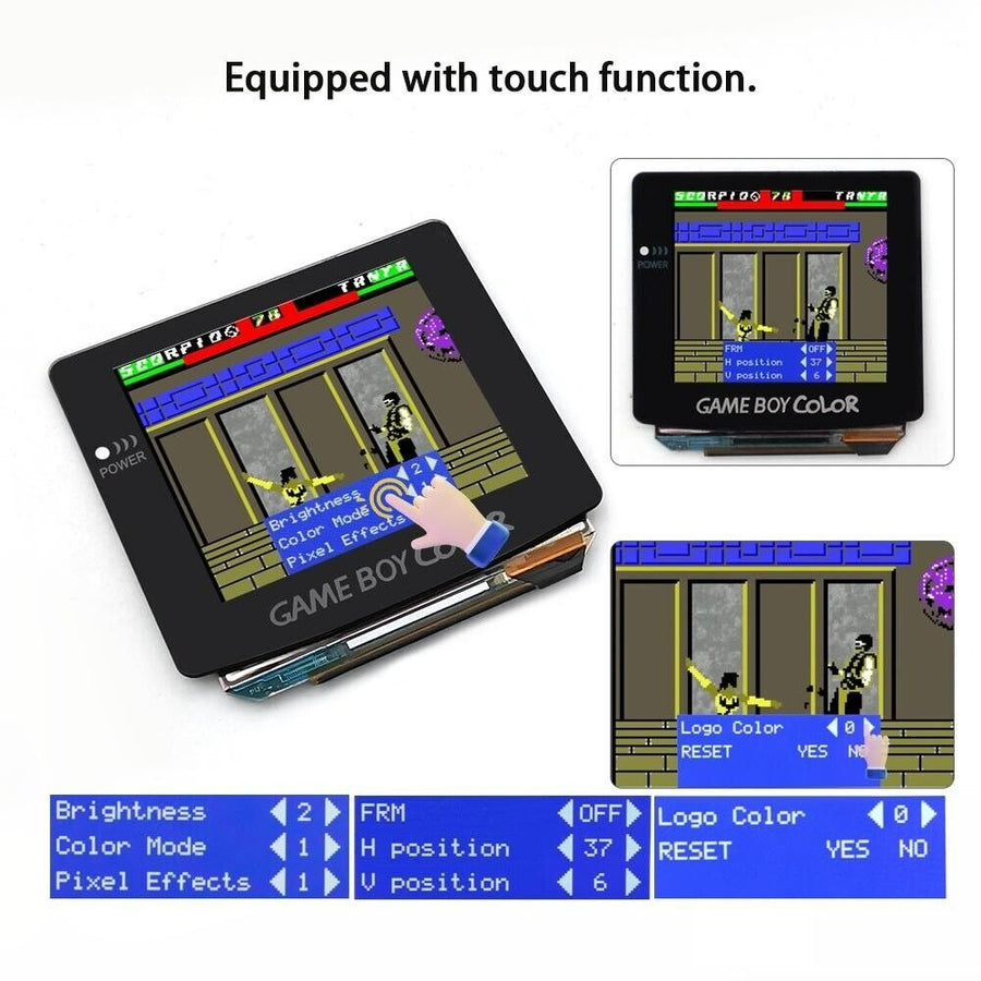 OLED laminated touch screen for Game Boy Color (GBC) backlight kit ...