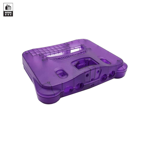Custom housing shell for Nintendo 64 N64 console - Clear purple | RepairBox